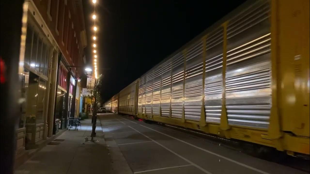 FINALLY!!! After Months. A CSX AutoRack Makes Its Way Through The Small Town Of Lagrange With A ...