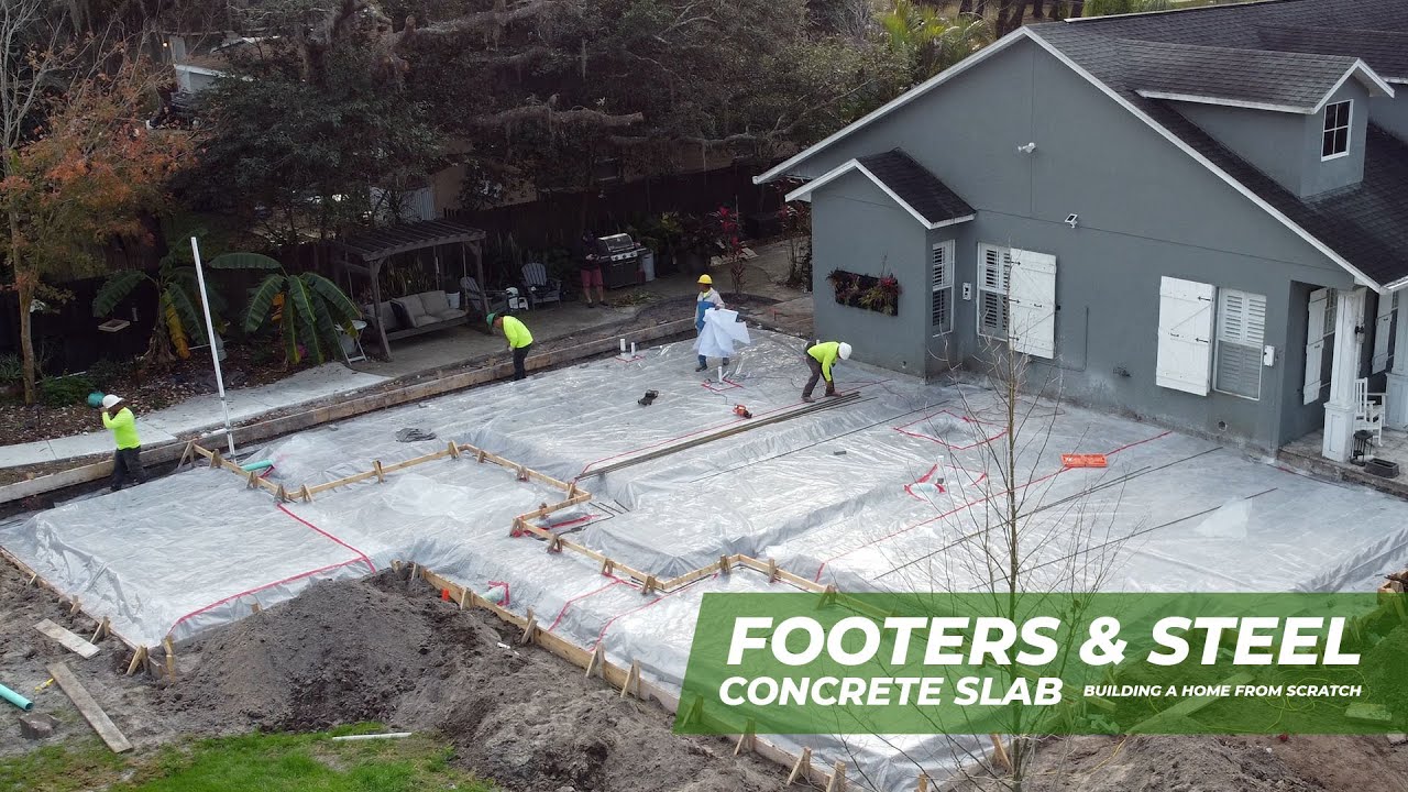 Footings & Steel For Concrete Slab | Building a Home Series - YouTube
