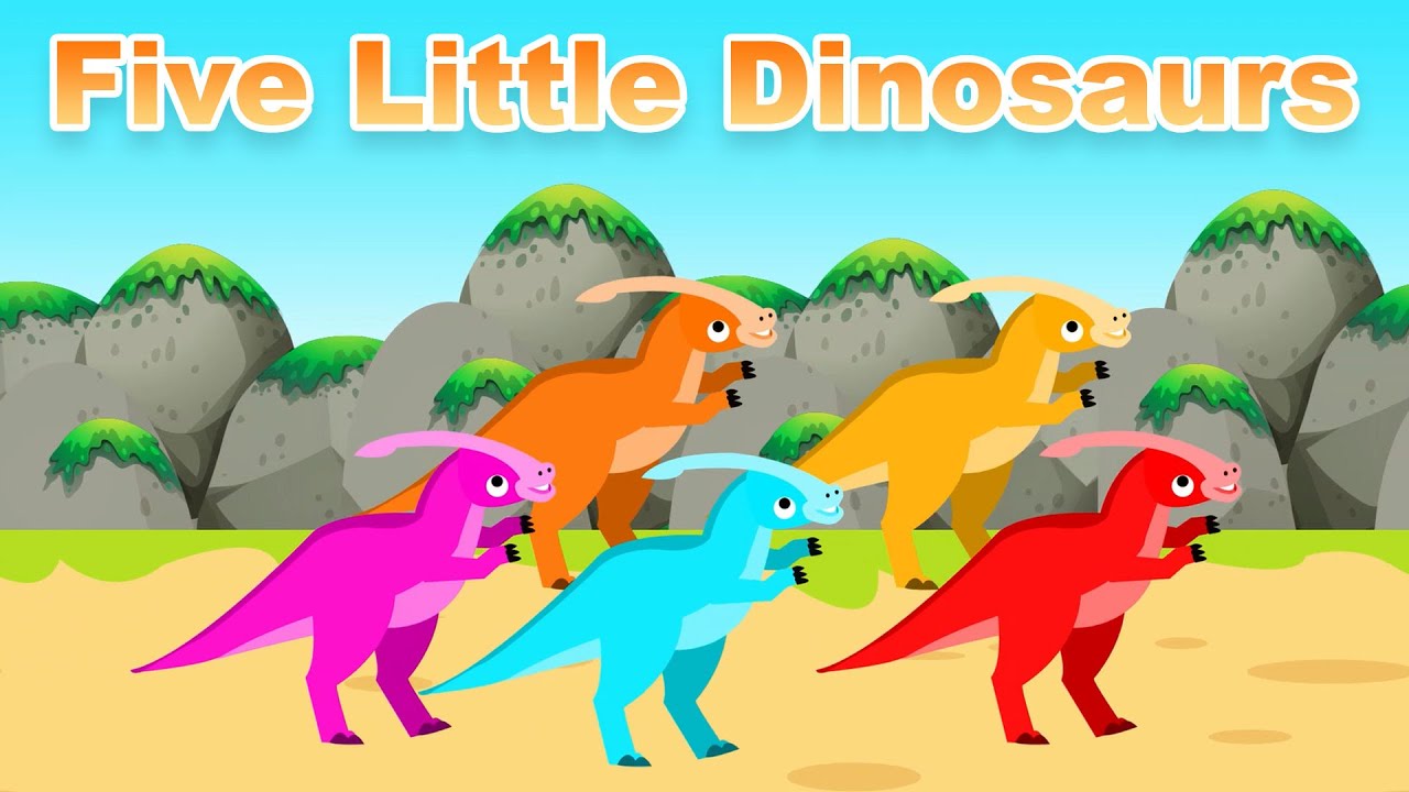Five little Dinosaurs | Dinosaurs song | Mother goose and Kids songs ...