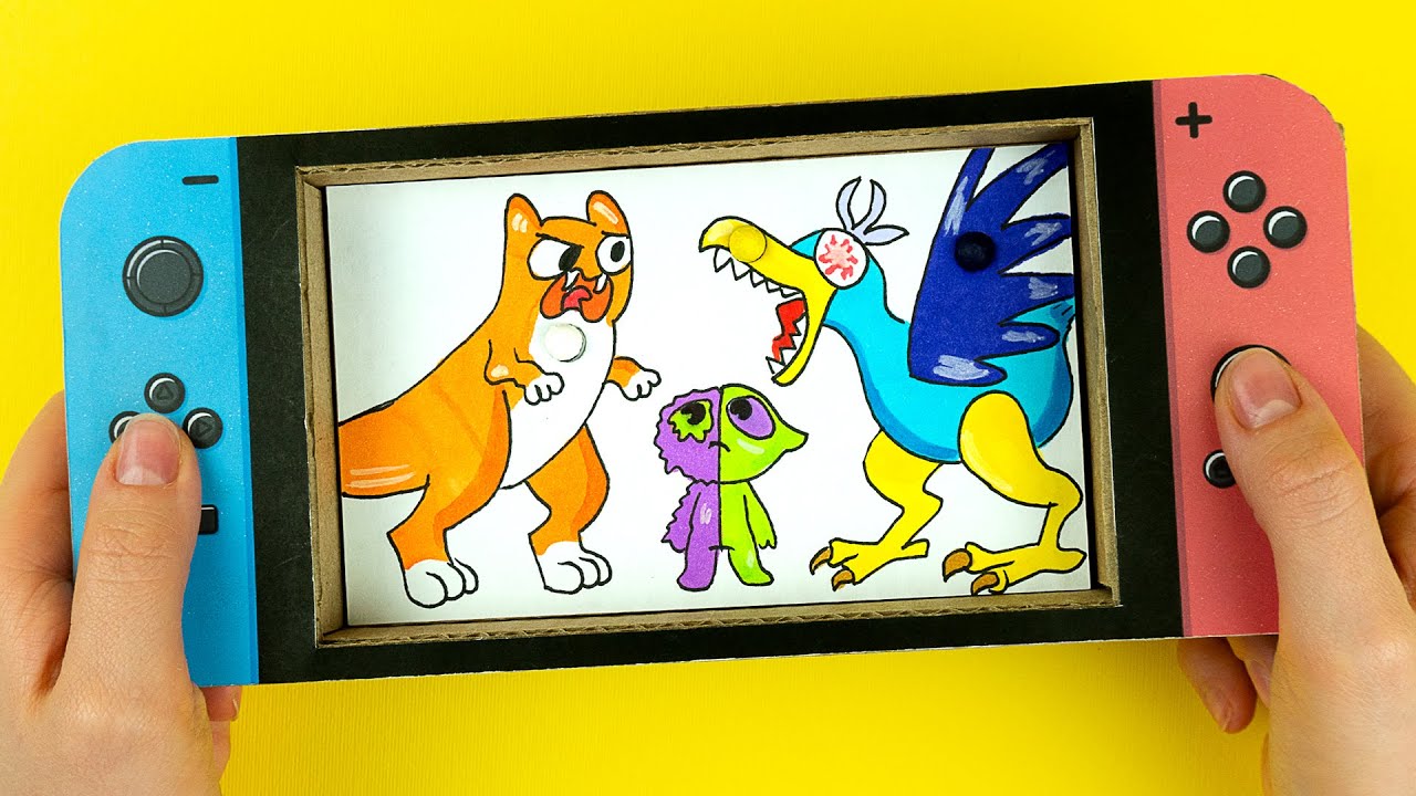 How To Draw Kittysaurus, Opila Bird, Jester in Creepy Style for ...