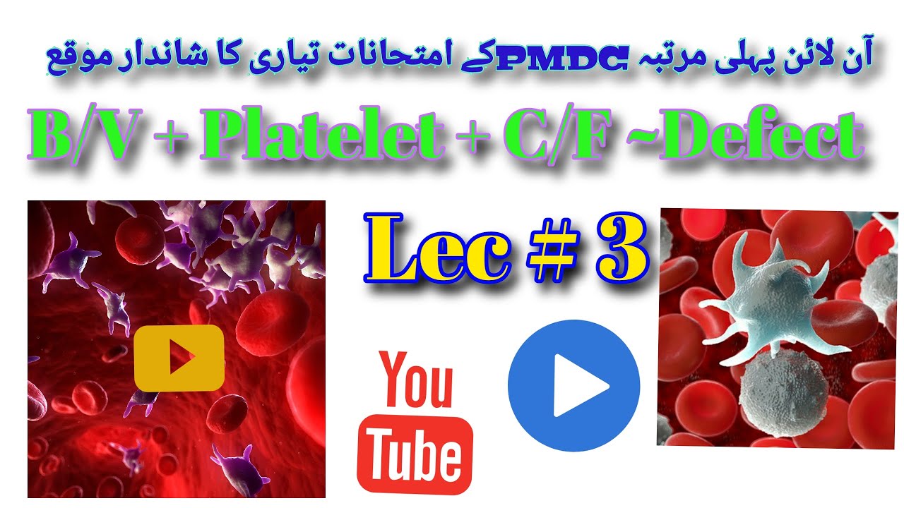 Lec 3 Blood Vessel, Platelet, Clotting Factor Defect (PMDC/NEB Schedual ...
