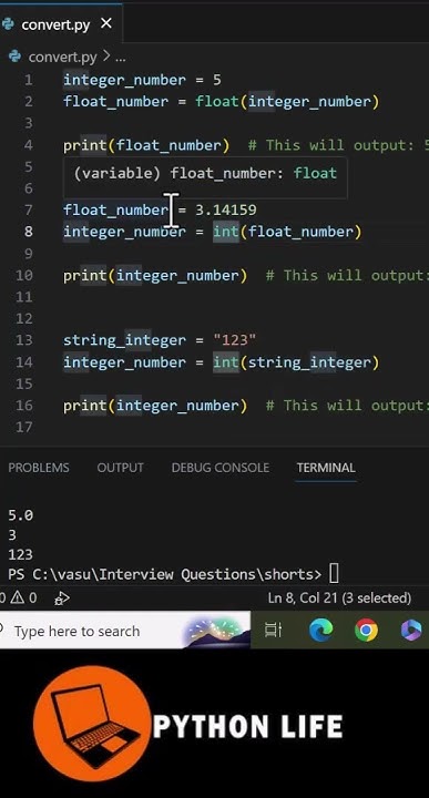 Python Type Conversion in Telugu | Python For Beginners in Telugu - YouTube