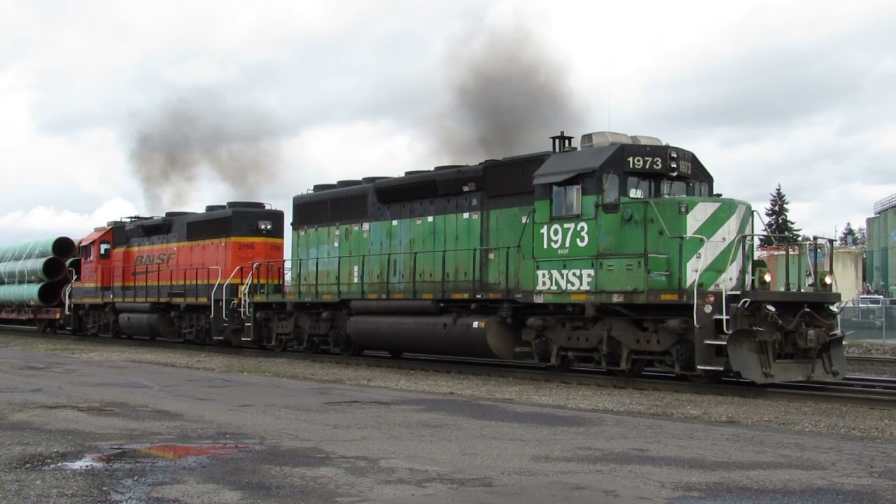 BNSF 1973 on Job 122 - RS3K and 645 Rev up! - YouTube