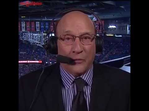 Hockey commentator instantly regrets his word choice - YouTube