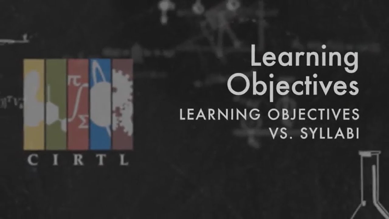 Learning Objectives vs Syllabus - YouTube