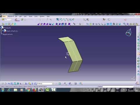 Catia V5..Surface Tutorial......How To Use "Extrude" Tool . - YouTube