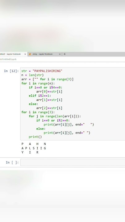 PAYPALISHIRING pattern string with python - YouTube