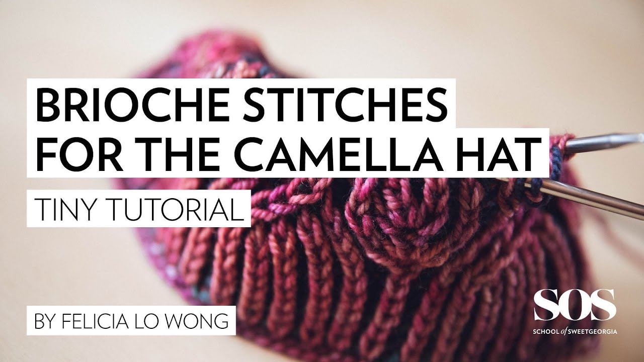 How to knit Brioche Increase and Decrease Stitches for the Camella Hat // Tiny Tutorial - YouTube