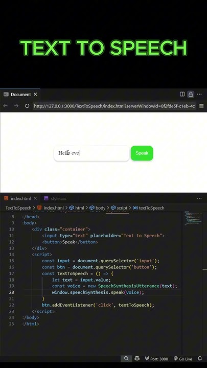 Text to Speech with Javascript! - YouTube