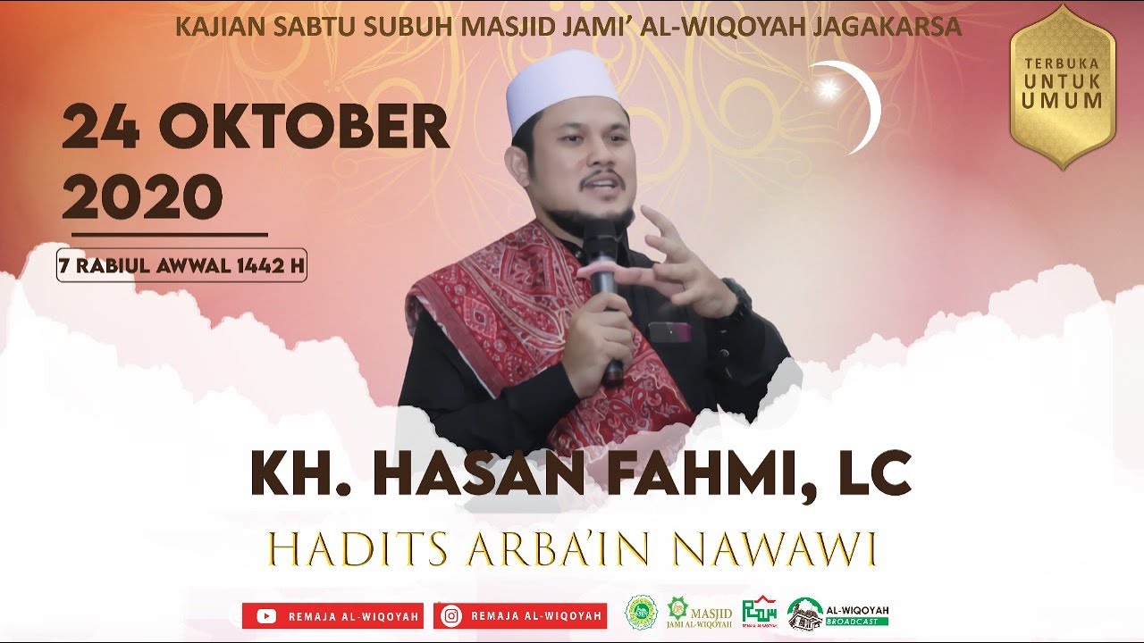 Kajian Sabtu Subuh Masjid Jami' Al-Wiqoyah 24 Oktober 2020 | KH. Hasan ...
