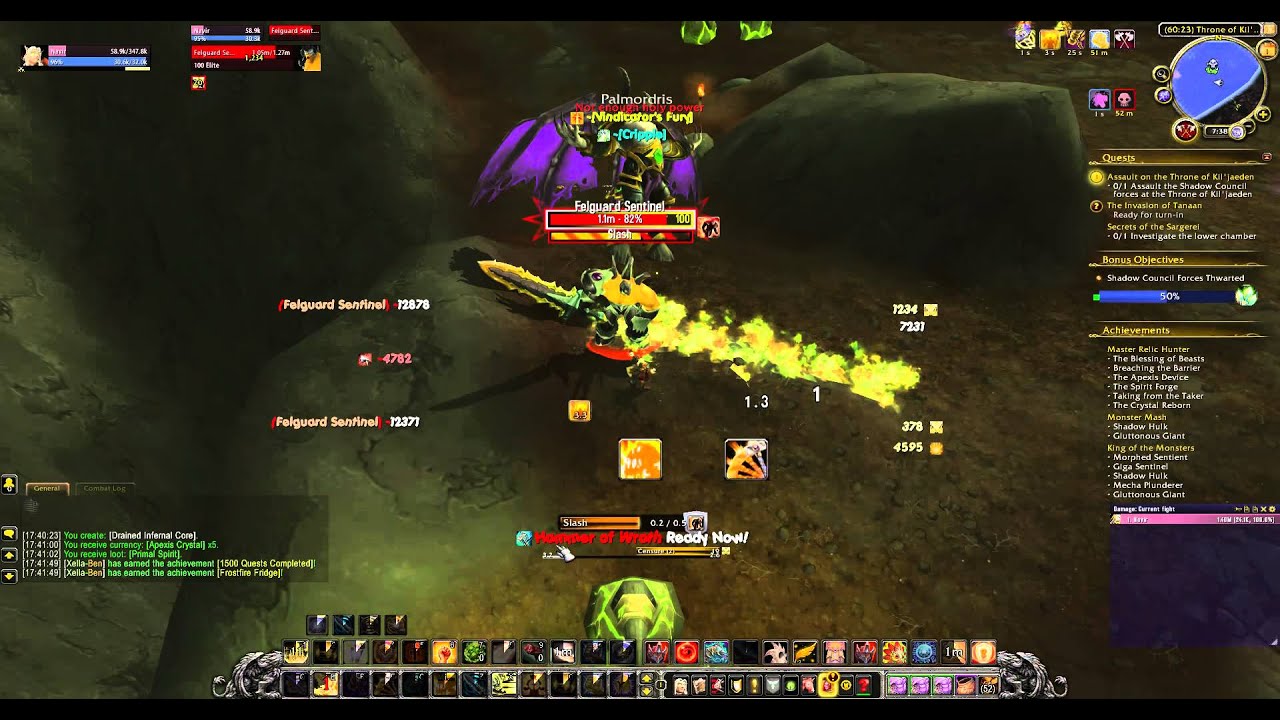 Drained Infernal Core WoW Throne of Kil'jaeden - YouTube