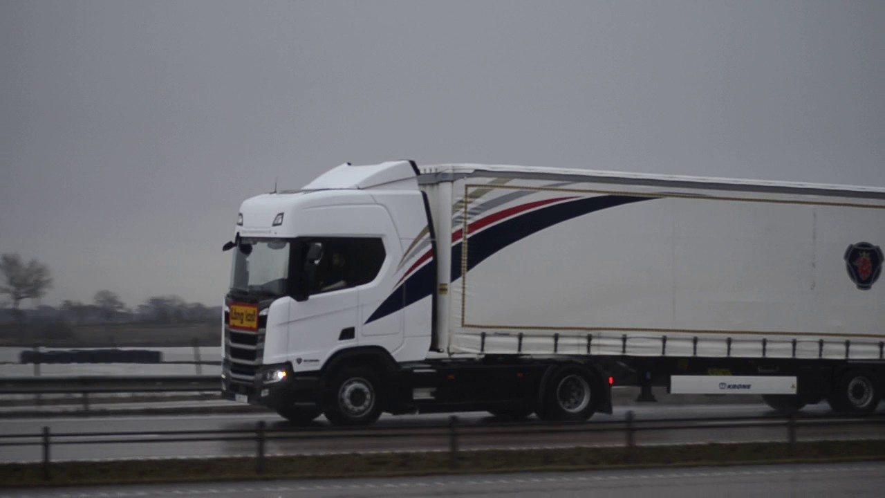Scania R Next generation 32 meter double trailer - YouTube