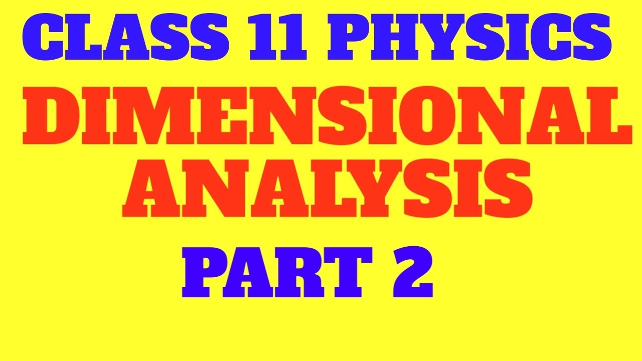 TO DERIVE FORMULA USING METHOD OF DIMENSIONS, - YouTube