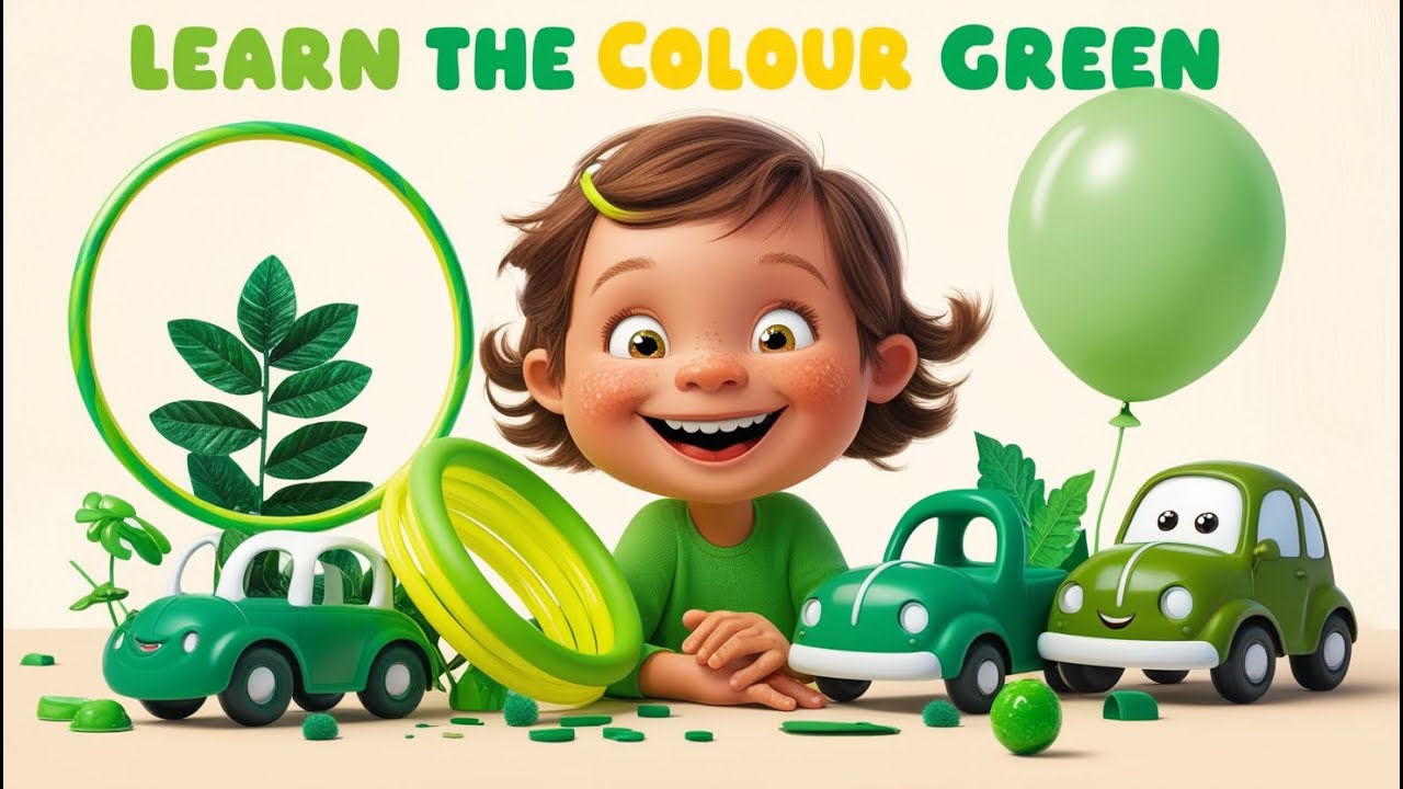 Green Colour Song | Learn the Colour Green | Kids Songs +Nursery Rhymes ...
