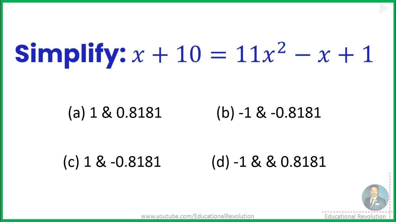 simplify equation calculator tricks - QM Tips and tricks - YouTube