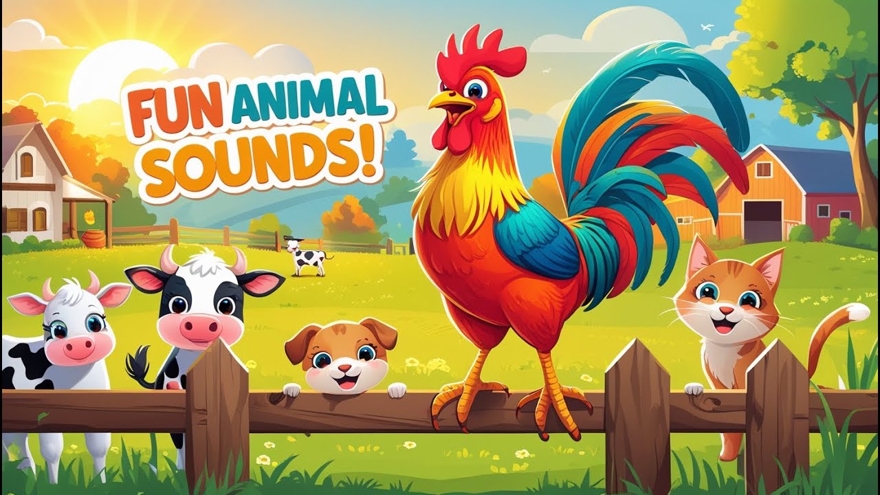 Animal Sounds for Kids | Fun Farm Animals Song | Learn Animal Noises ...