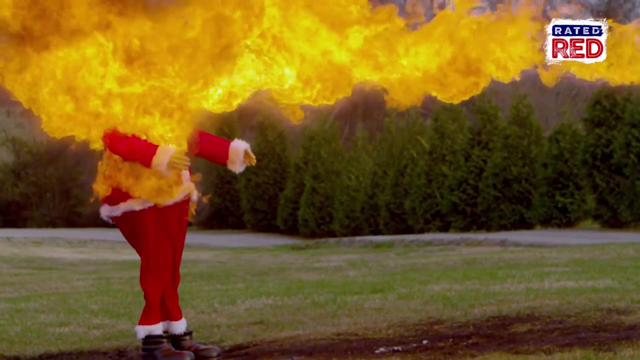 TORCH IT - We Take a Flamethrower to Dancing Santa - YouTube