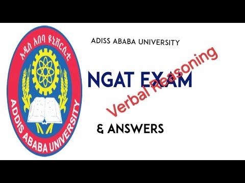 GAT questions and answers (Adiss ababa university NGAT questions ) - YouTube