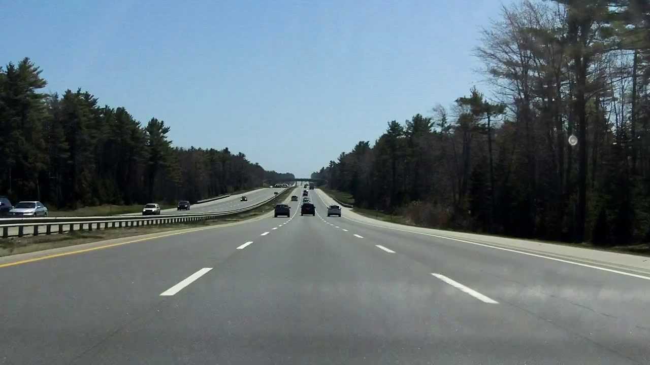 Maine Turnpike (Interstate 95 Exits 25 to 19) southbound - YouTube