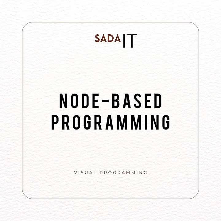 Node Based Programming definition | Visual Programming - YouTube