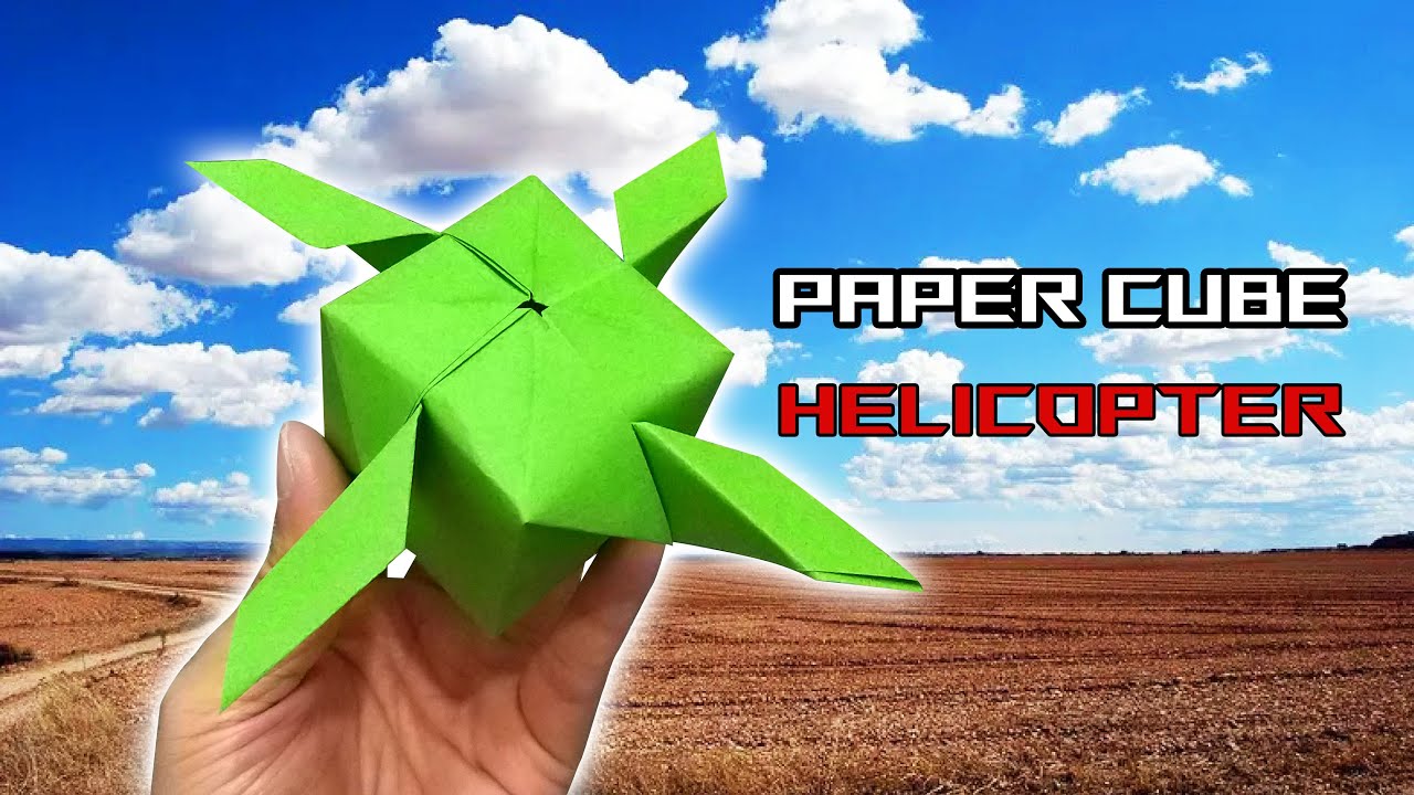 Paper Cube Helicopter | Papercraft Tutorial - YouTube