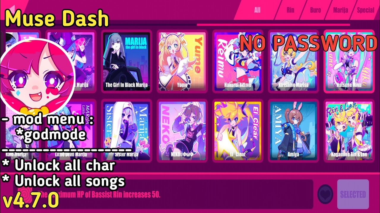NEW UPDATE | Muse Dash v4.7.0 | MOD GAME - YouTube