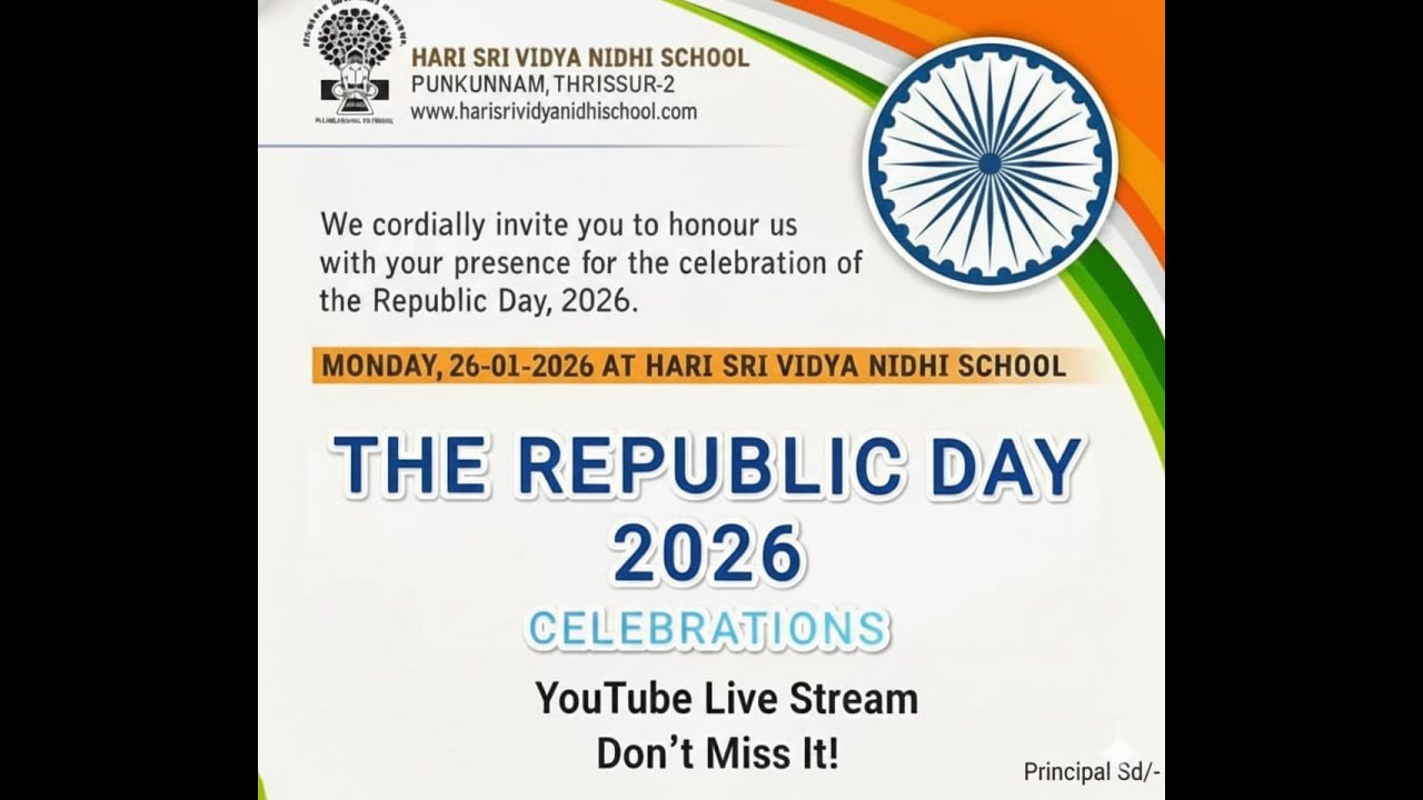 THE REPUBLIC DAY CELEBRATION | HARI SRI VIDYA NIDHI SCHOOL | 26TH JAN ...