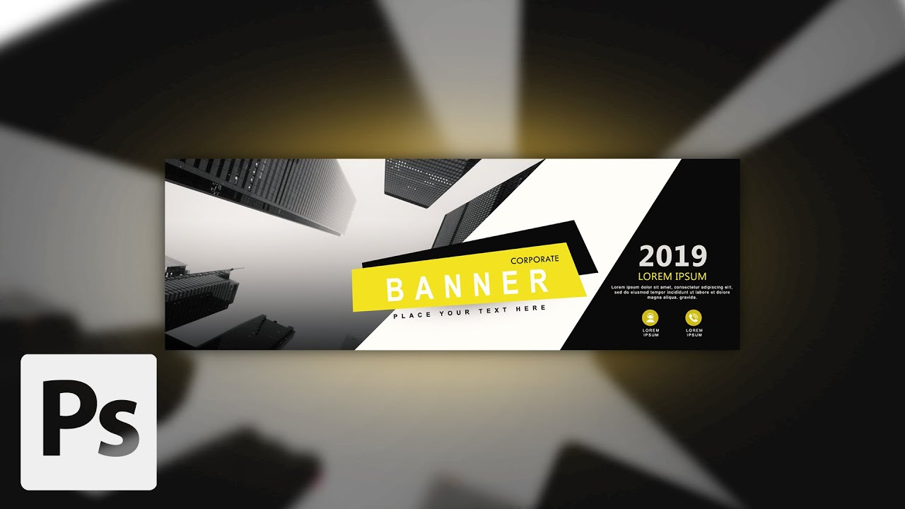 How to Create Web Banner Design (3) | Adobe Photoshop Tutorials - YouTube