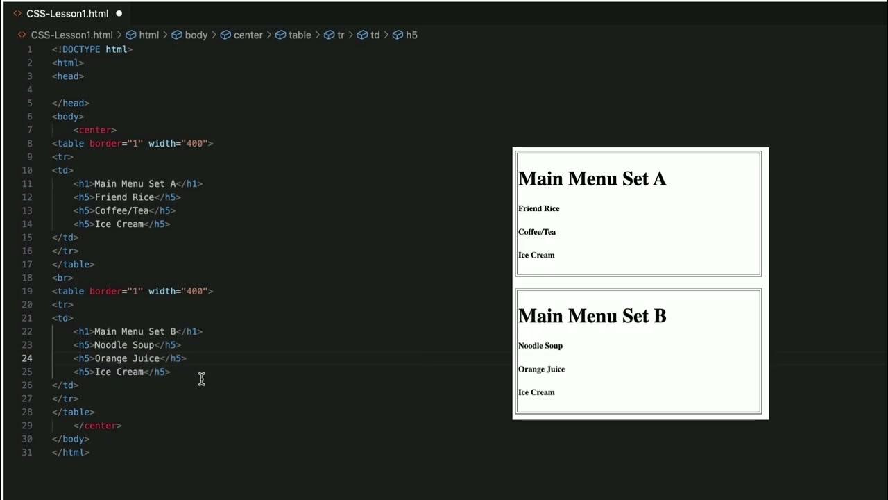 CSS Lesson 1 - YouTube