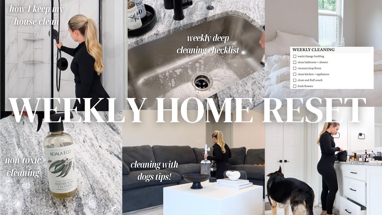 WEEKLY HOME RESET 🧺 🫧 deep clean with me, how I keep my house clean w ...