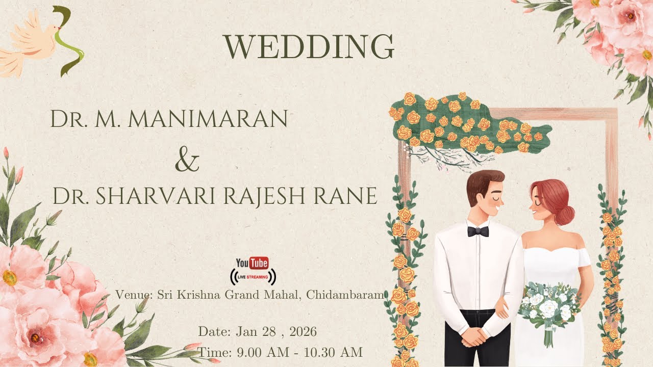 MANIMARAN WEDS SHARVARI RAJESH RANE | WEDDING LIVE | 28.01.2026 - YouTube