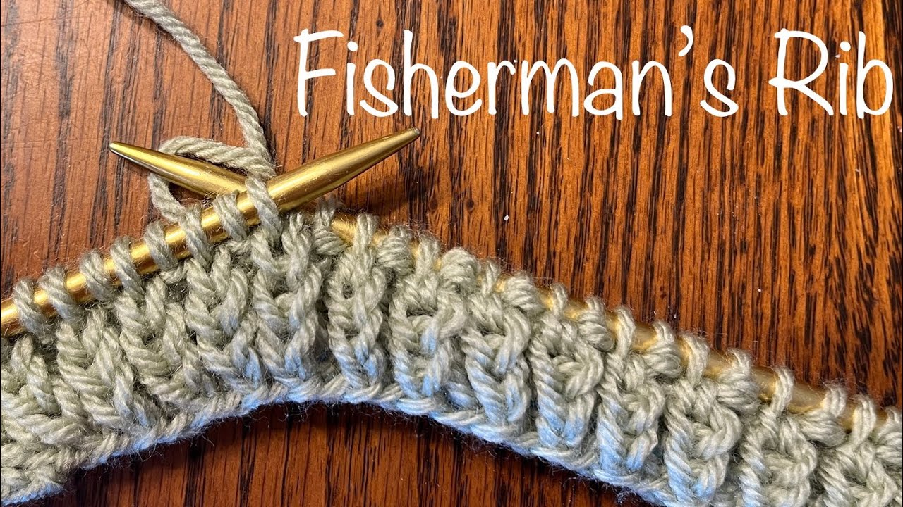 Fisherman’s Rib Stitch (Left-Handed) - YouTube