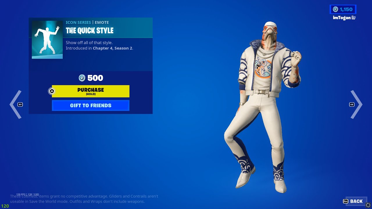 The Quick Style emote bekerült a Shopba - YouTube