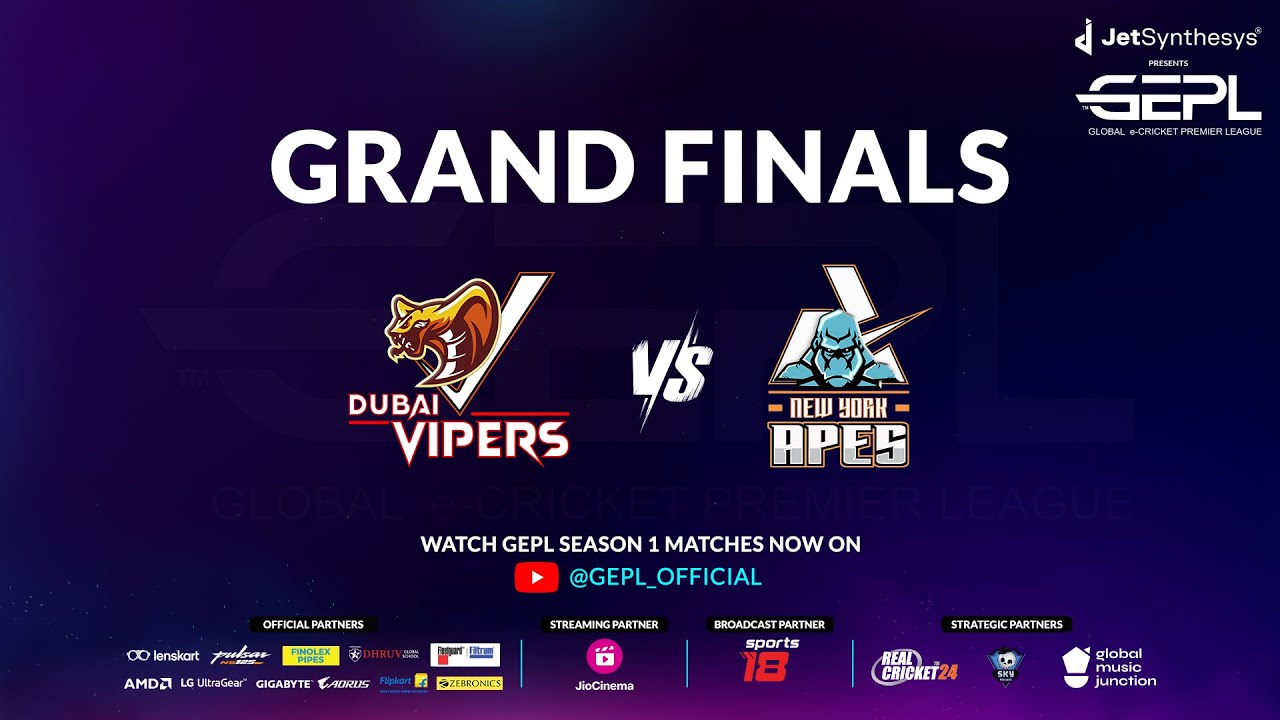 GEPL Season 1 Match 60 NewYork Apes vs Dubai Vipers - YouTube