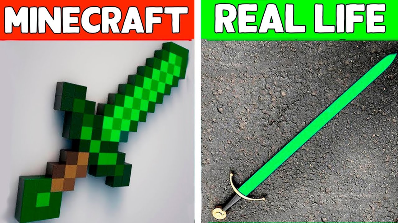 Minecraft vs Real life / Realistic minecraft / Normal vs realistic ...