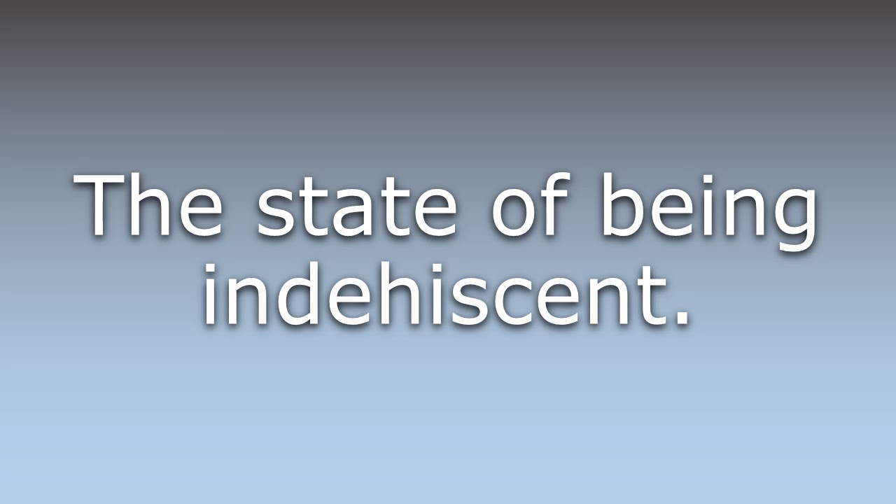 What does Indehiscence mean? - YouTube