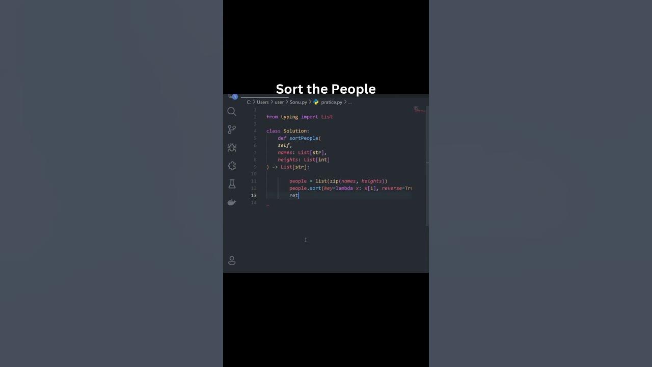 Sort Names by Height in Python! 🧑‍💻📏 #codingshorts #python - YouTube
