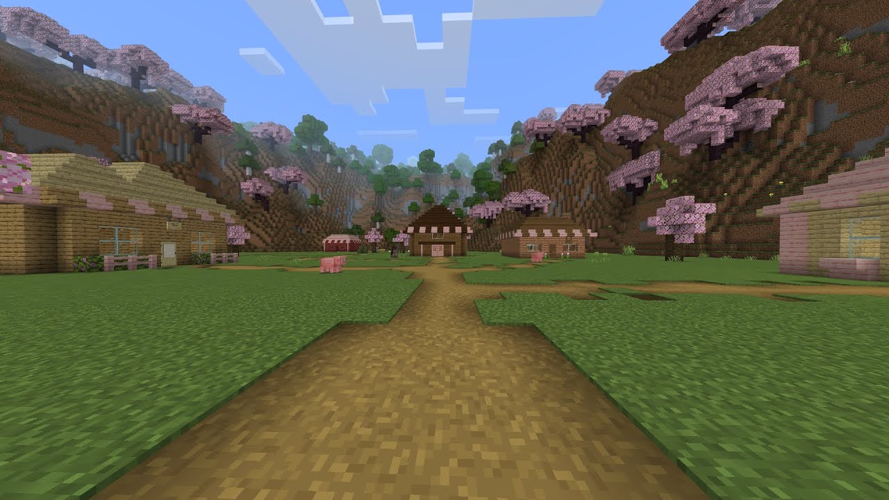 making a CHERRY GROVE TOWN in Minecraft! (part 4) - YouTube