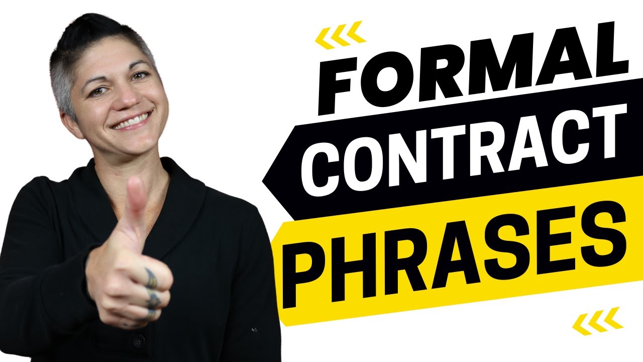 Formal Contract Phrases for IELTS Business Topics IELTS Energy Podcast ...