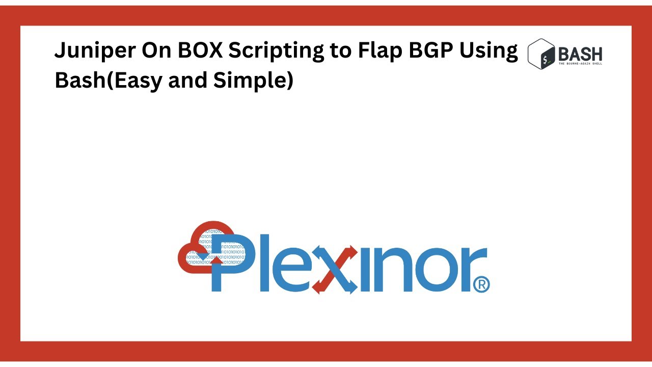 Juniper On BOX Scripting to Flap BGP Using Bash(Easy and Simple) - YouTube