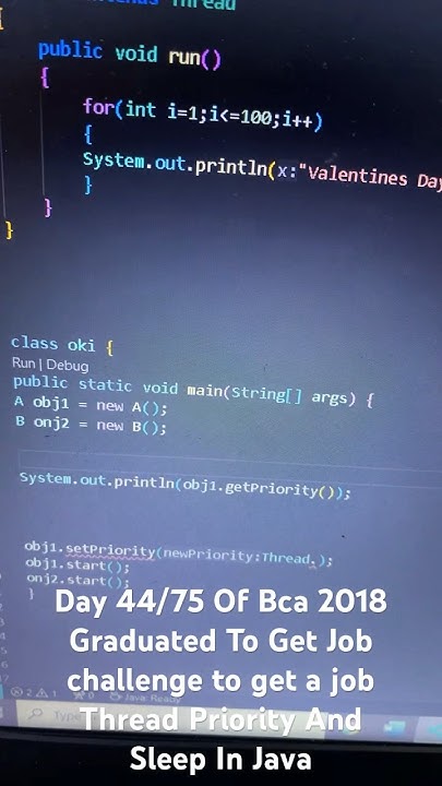 thread priority in java setting thread priority in java getting thread priority in java #shorts ...