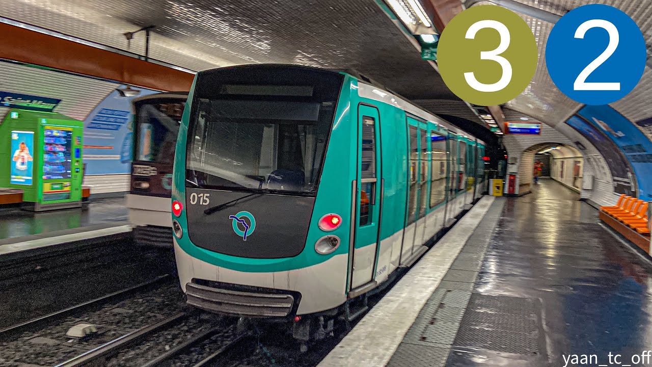 (Passage d’un MF01 sur la ligne 3 du métro parisien croisements MF67 ...
