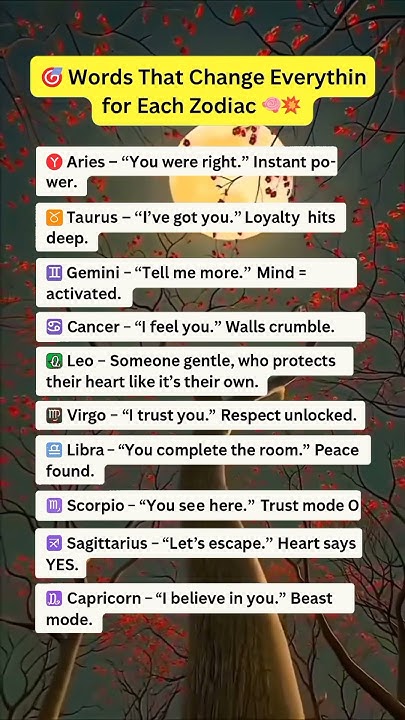 Words That Change Everything For EACH Zodiac # Shorts #zodiacsign #astrologysign #zodiac #tarot ...