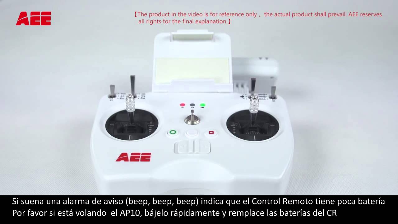 Instrucciones Batería baja Control Remoto - Toruk AP10 - AEE Drone - YouTube