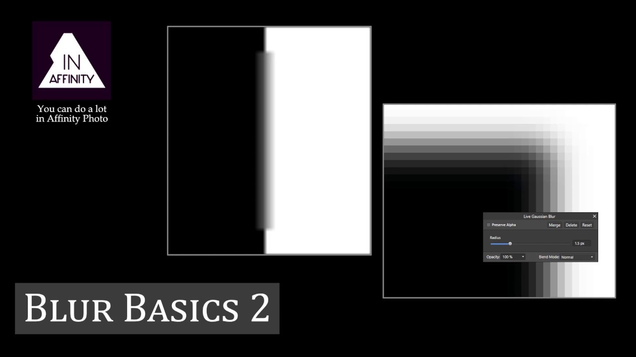Blur Basics 2 (using Affinity Photo) - YouTube