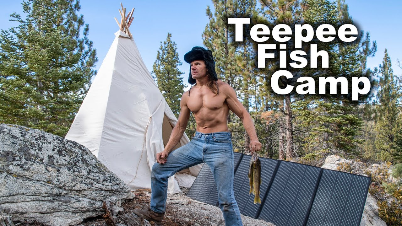 72 Hour Adventure in Teepee Fish Camp in the Mountains - YouTube