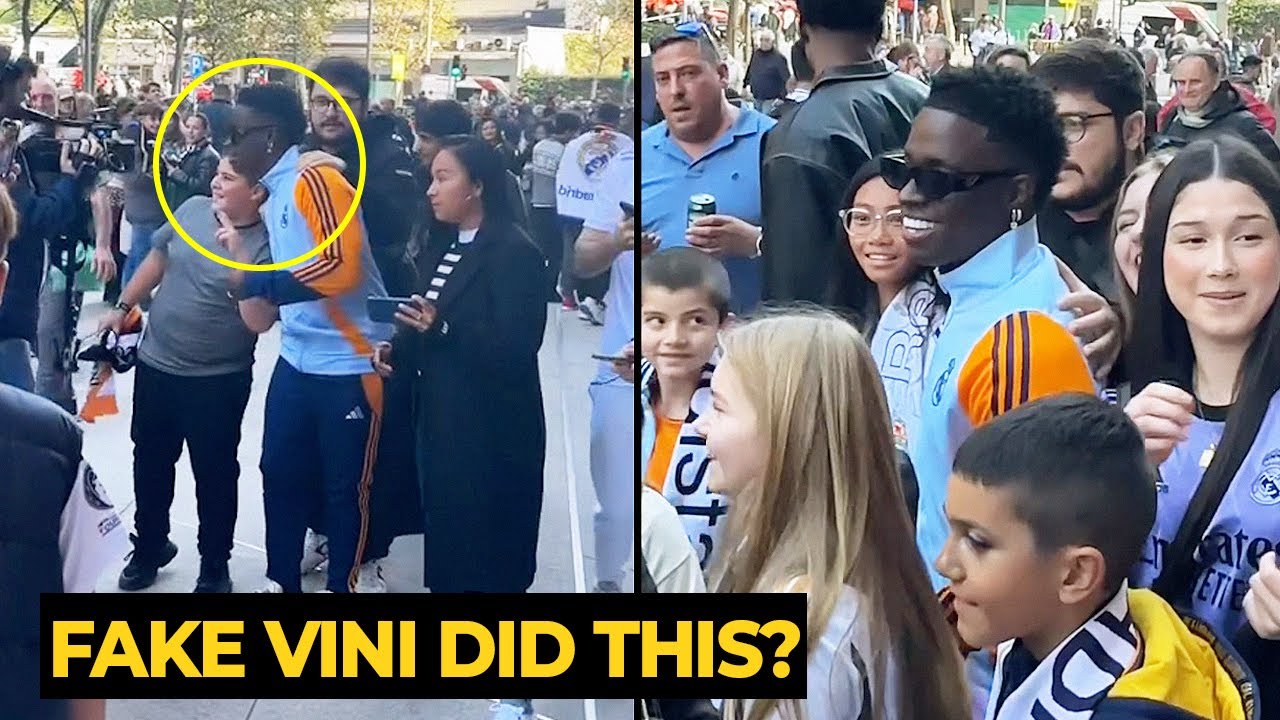 Fake Vinicius Jr trolling Madrid fans in the streets | Real Madrid News ...