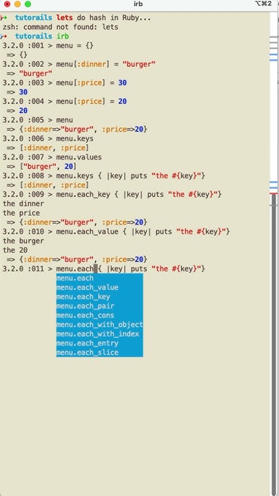 Ruby Hash Developer Tutorial Ruby Ryanjeff Programmer Rubymine Webdevelopment
