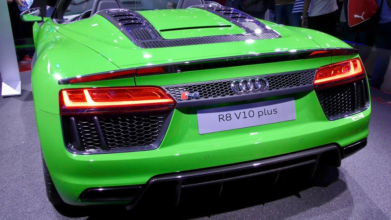 Toxic Green Audi R8 V10 Plus Spider Frankfurt 2017 - YouTube