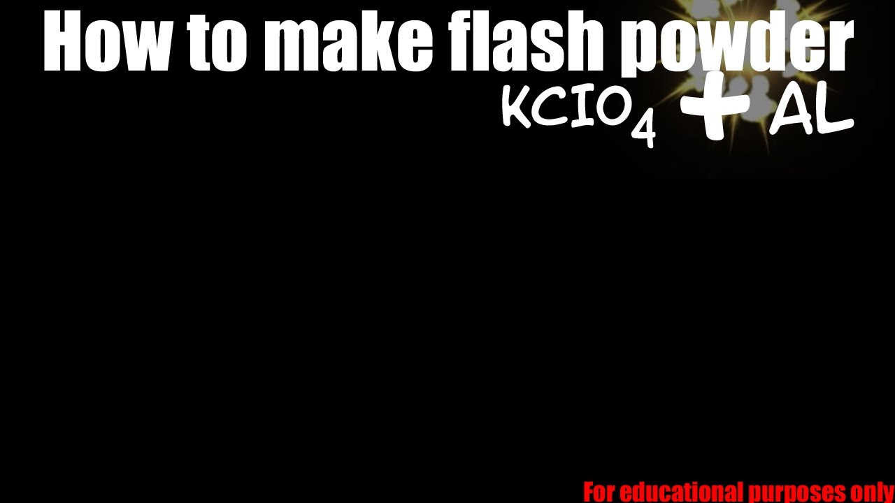 How to make flash powder! - YouTube